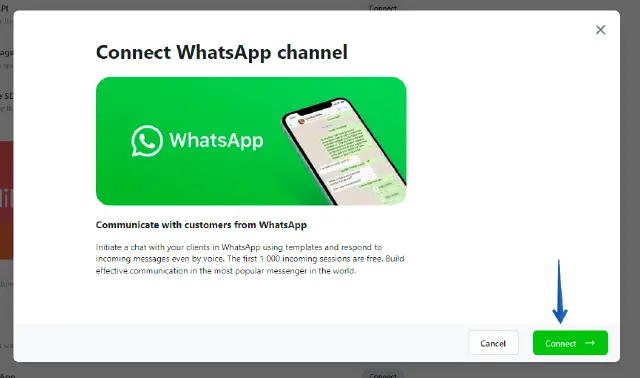 How to connect the WhatsApp Business Channel